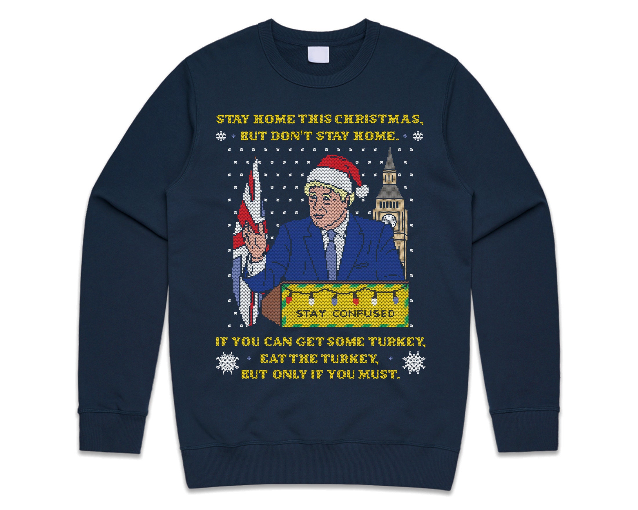 Boris Johnson Lockdown Speech Jumper Sweater Designed & Sold By Isaac Cohen