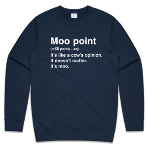 Moo Point Definition Friends Jumper Sweater Sweatshirt Joey Tribbiani ...