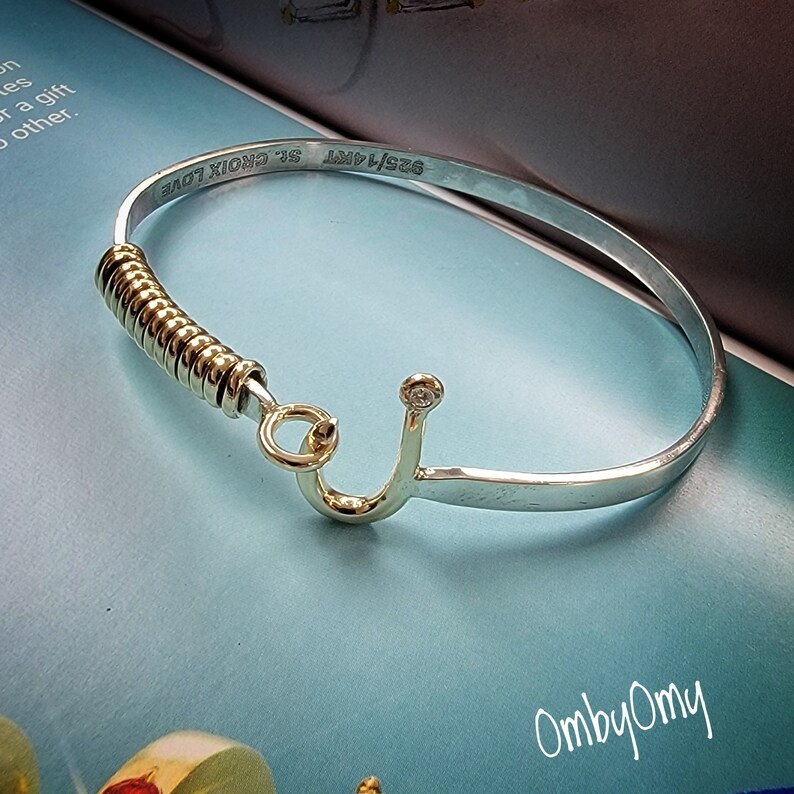 Exclusive St. Croix Bangle in 14kt Gold and Silver With Toggle Clasp ...