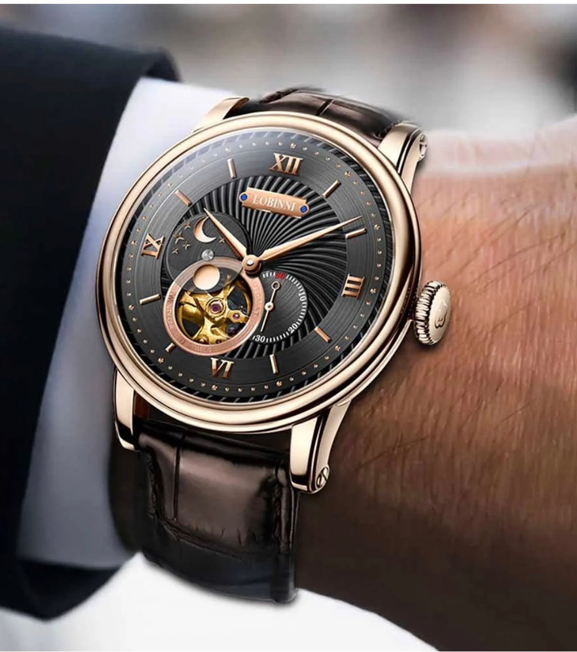 Custom Engraved Personalized Wrist Watch, Men's Luxury Watch, Lobinni ...