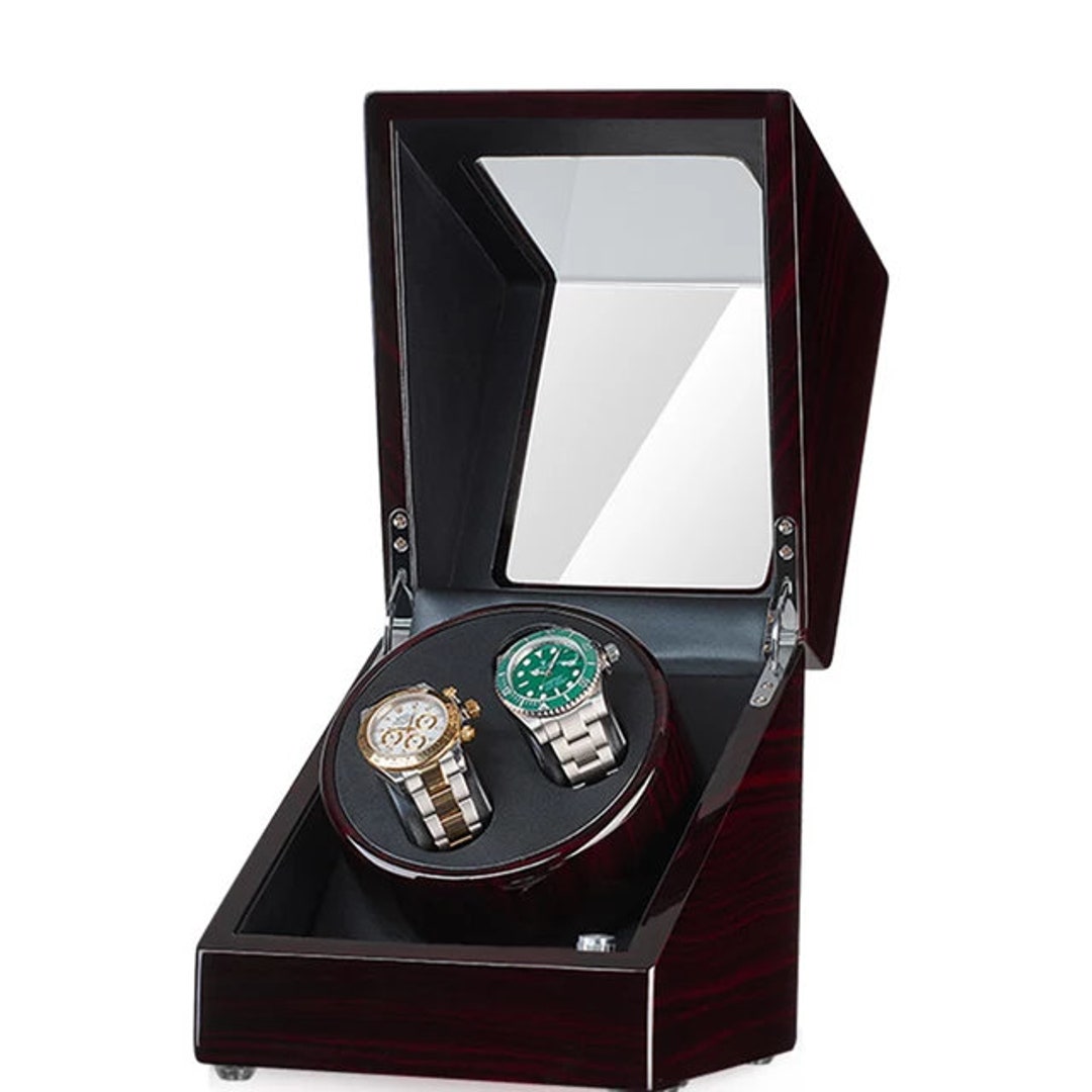 Automatic Watch Winder Display Case, High-gloss Wood, Collector Box - Etsy