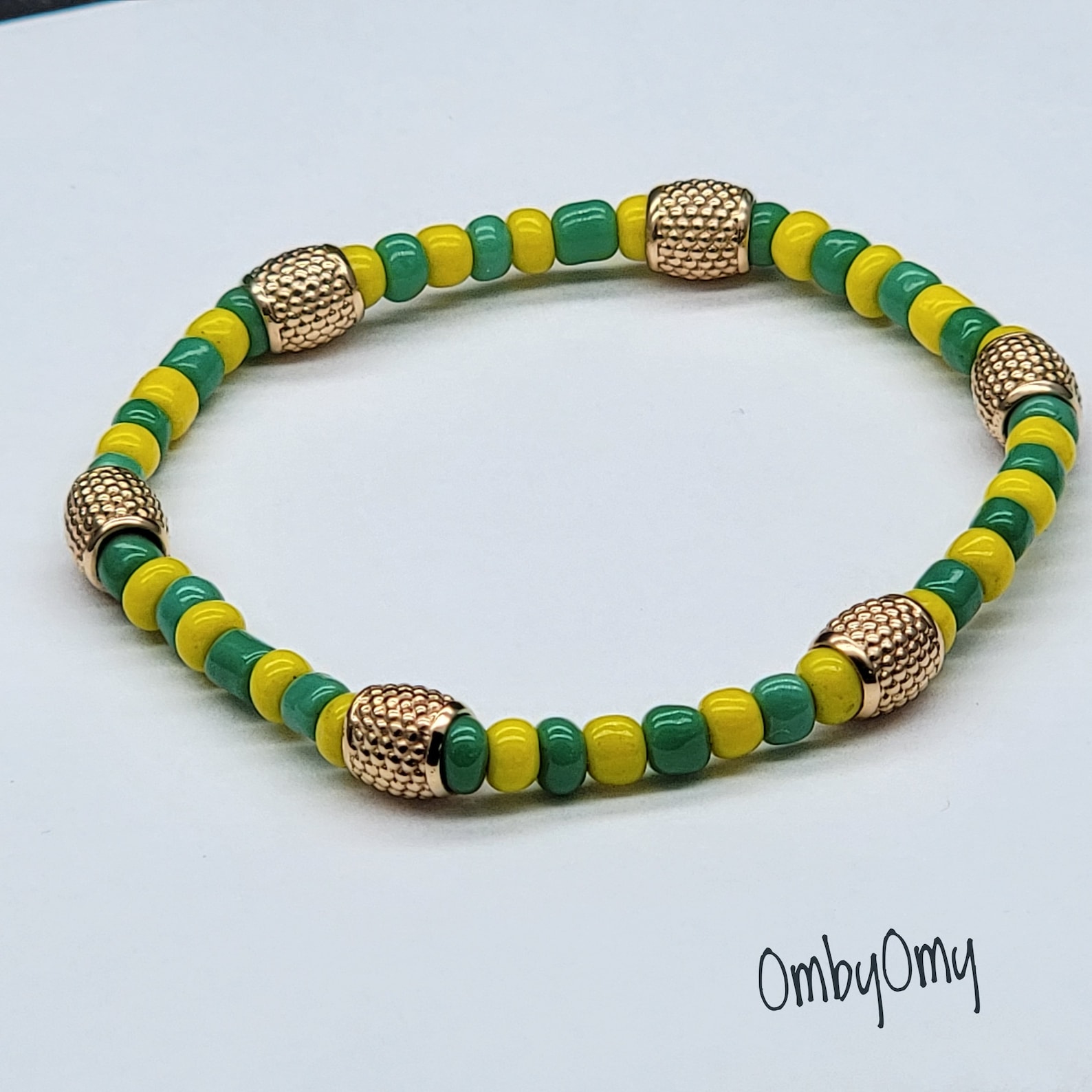 Ilde De Orula Solid 14 Kt Gold Bracelet. Elasticated Bracelet of the ...