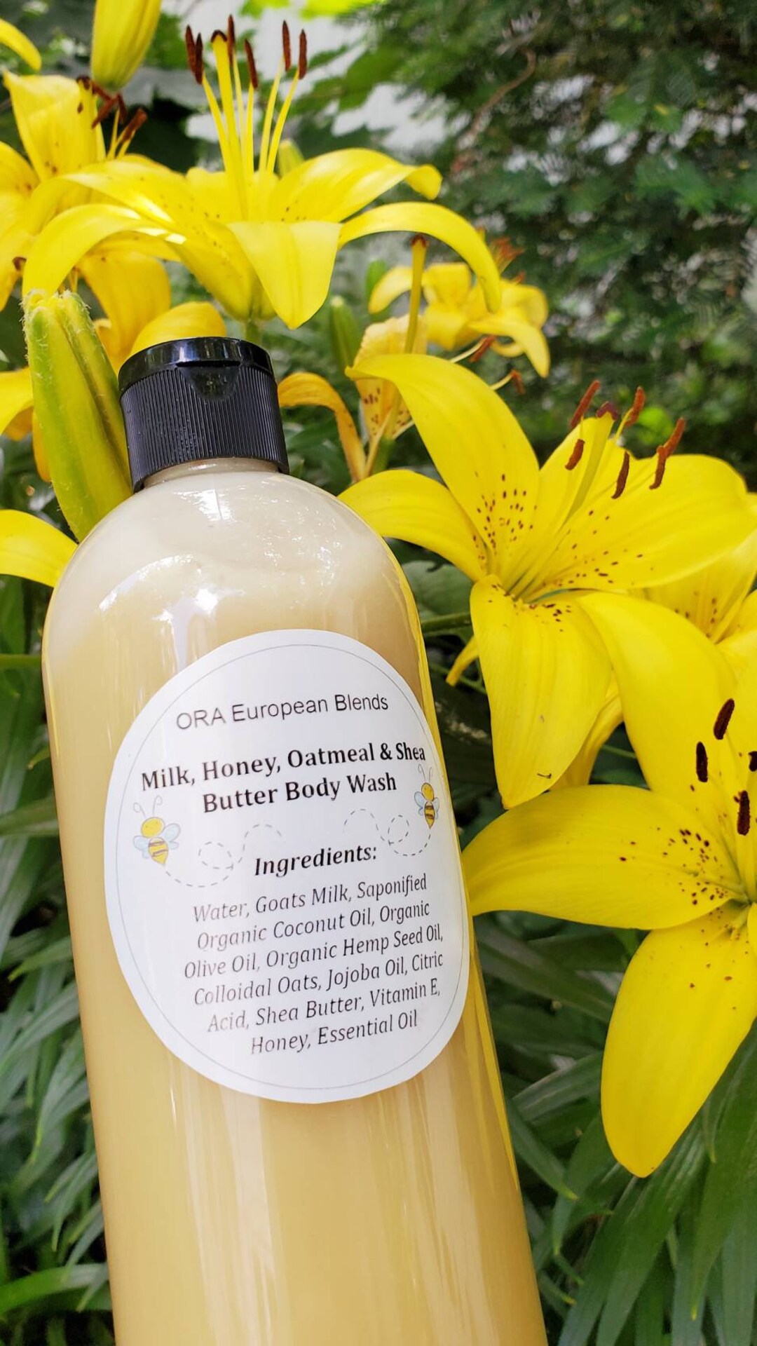 Oatmeal, Milk and Honey Body Wash With Shea Butter - for All Skin Types ...
