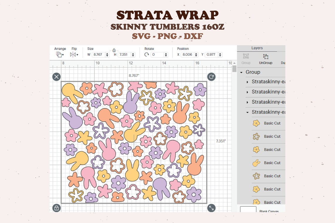 Easter Candy Strata Svg Rabbit Svg Bunny Svg Full Wrap for | Etsy