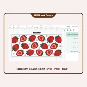 Strawberry Lover Mama Summer Vibe Gift for Mom Libbey Glass Wrap Svg ...