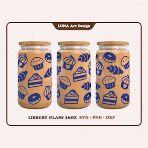Libbey Glass Svg 16oz Bakery Svg File for Cricut Cup Cake Beer Can ...
