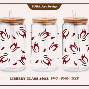 Tulip Can Glass SVG, Tulip Libbey Glass SVG, Spring Flower Svg, Full ...