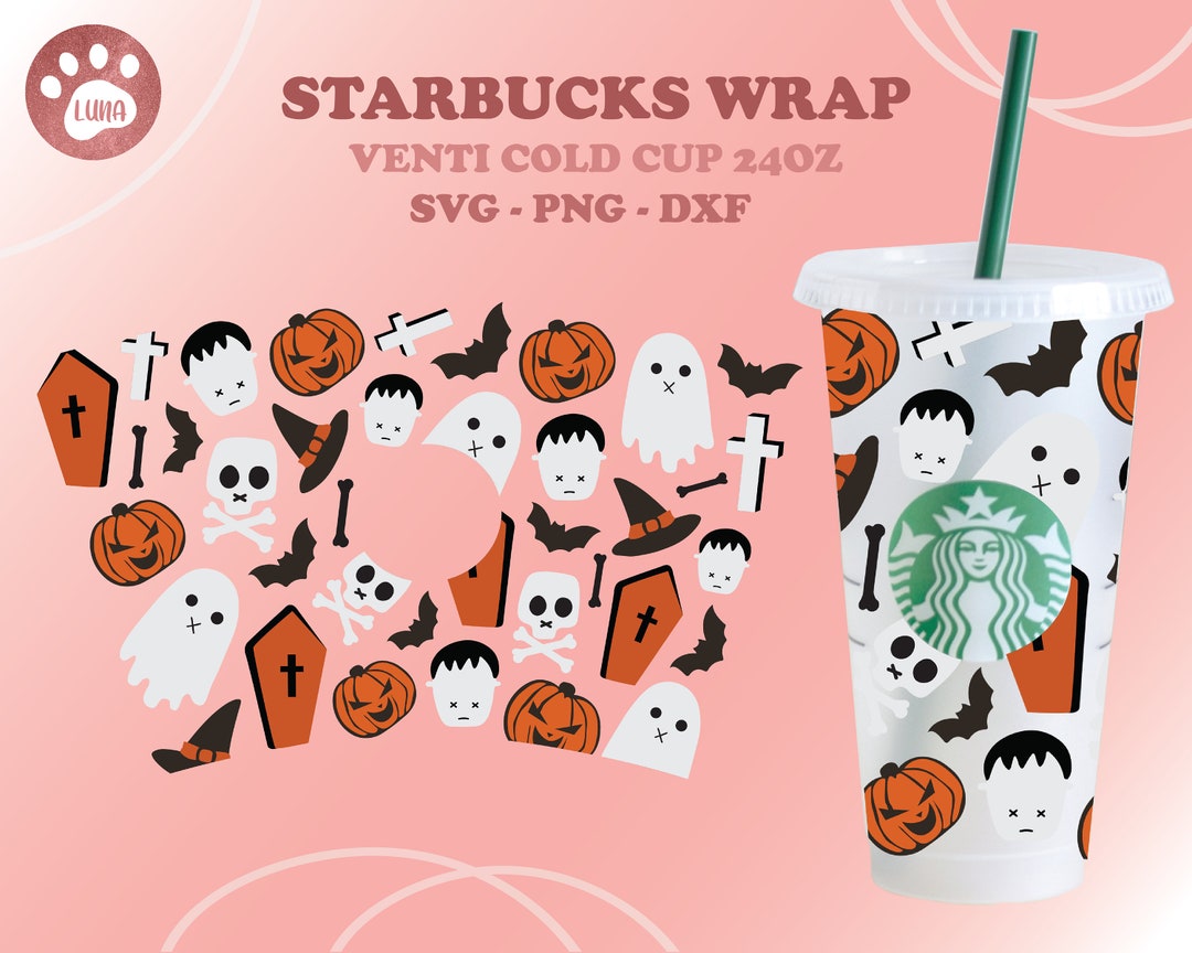Halloween Cold Cup SVG, Bat Svg, Boo Svg, Vampire Cold Cup Svg, Full ...