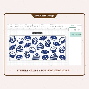 Libbey Glass Svg 16oz Bakery Svg File for Cricut Cup Cake Beer Can ...