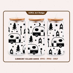 Camping Libbey Glass Svg Campers Beer Can Glass Camping 20 Oz Libbey ...