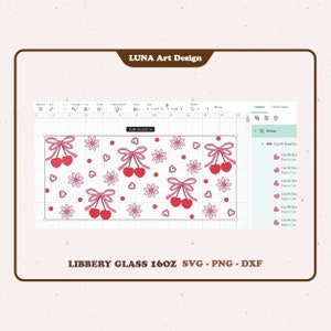 Bow Cherry Daisy Libbey Glass Svg Coquette Beer Can Glass Bows Day 16 ...