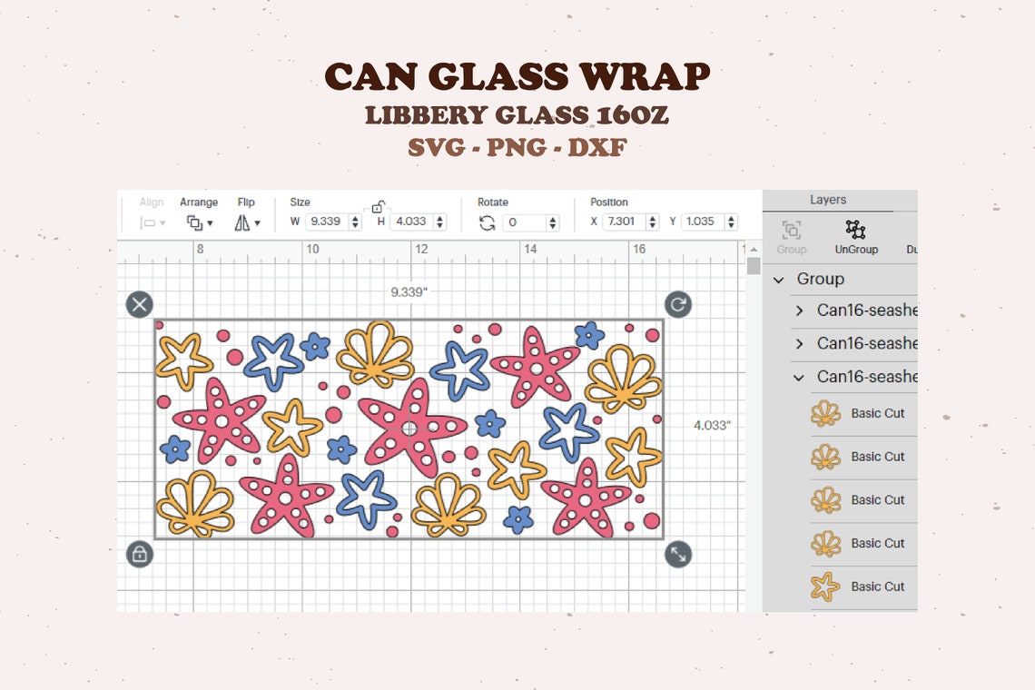 Seashell Can Glass SVG Libbey Glass SVG Ocean Sea Summer - Etsy