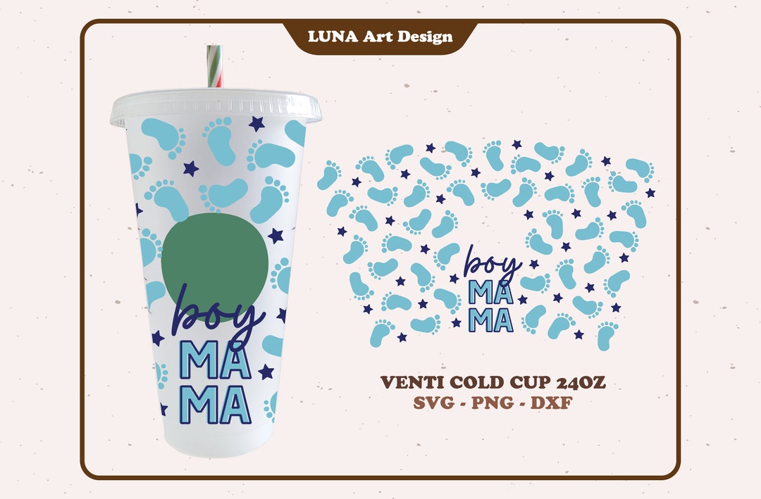 Boy Mama Cold Cup Svg, Boy Mom Cold Cup Wrap, Mom Life Svg, Full Wrap ...
