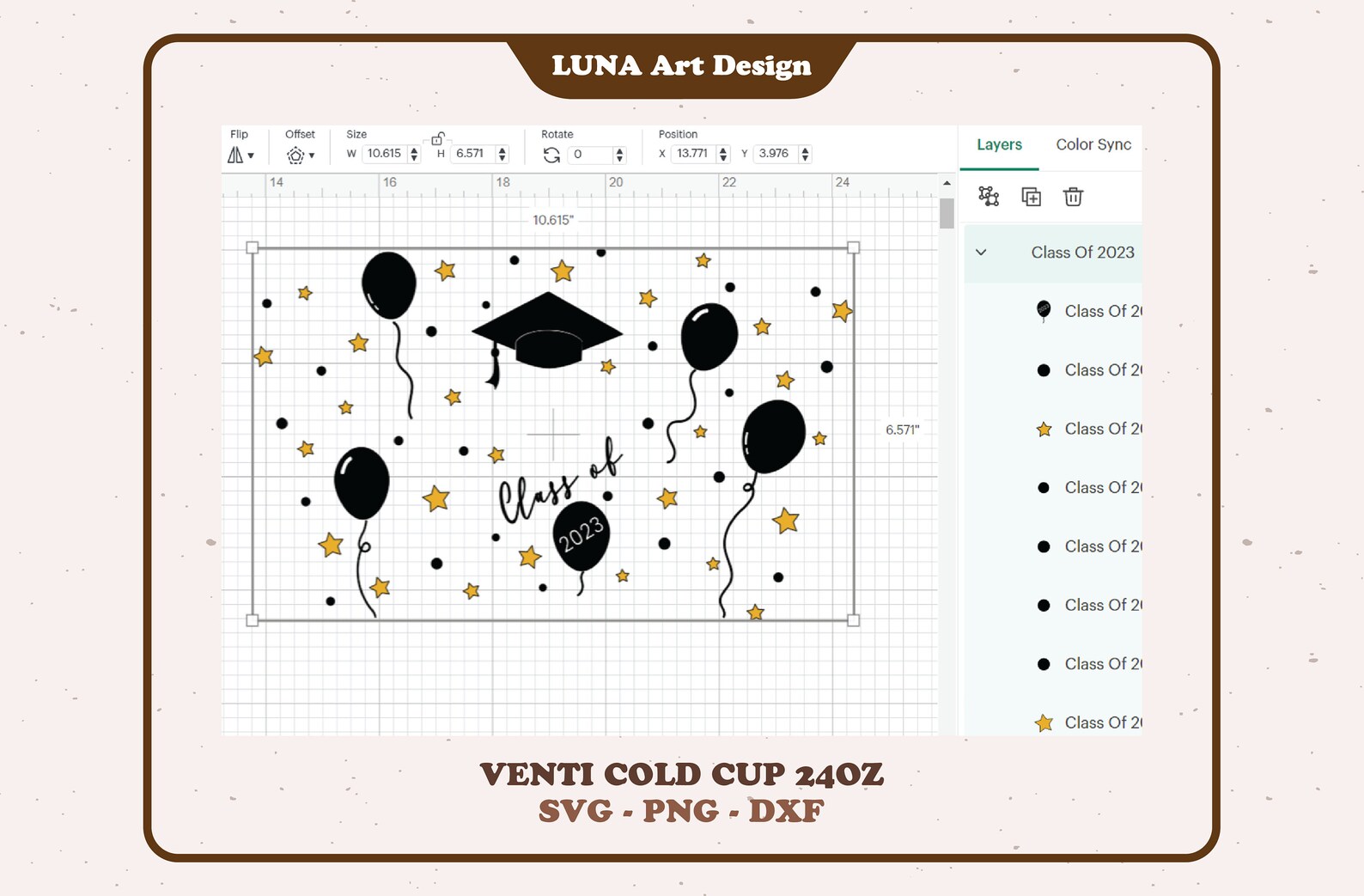 Class of 2023 Cold Cup Svg Cup Wrap Graduate Senior 2023 - Etsy