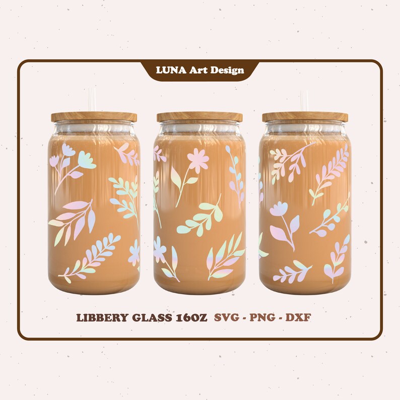 Libbey Glass Svg 16oz Wild Flower Svg File for Cricut & - Etsy