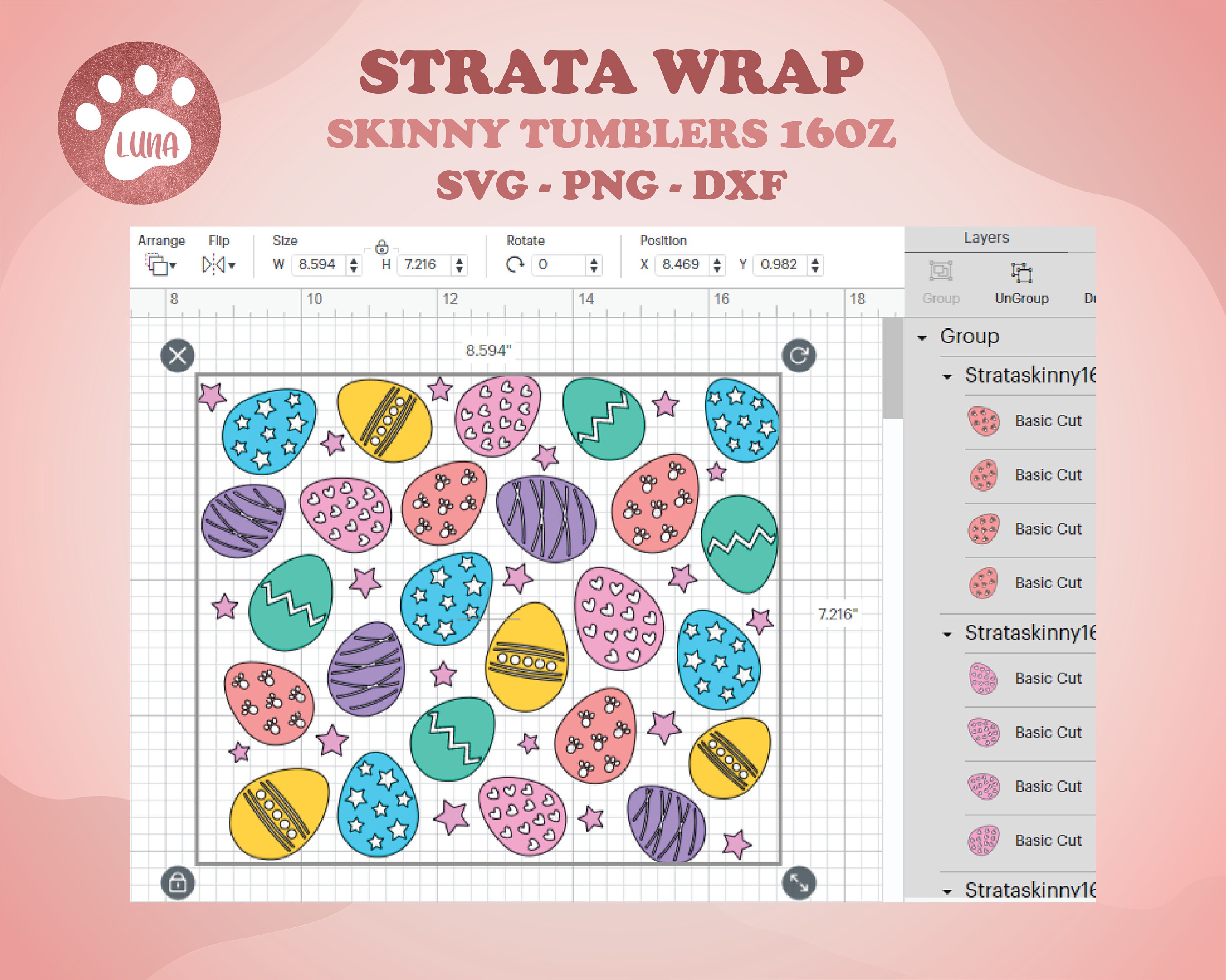 Happy Easter Strata Svg Easter Egg Svg Easter Full Wrap for | Etsy