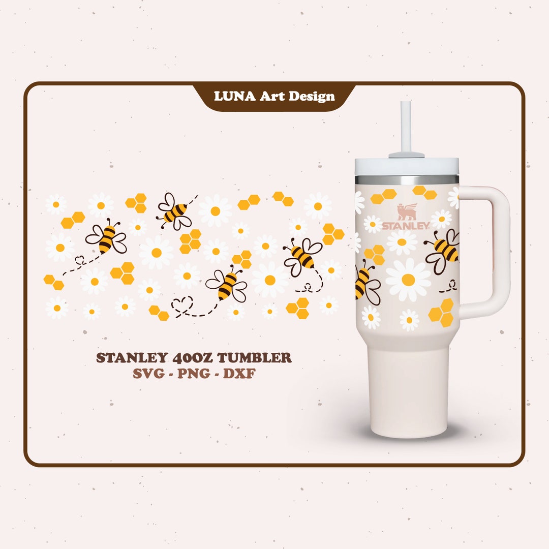 Stanley 40oz Tumbler Daisy Honeybee Svg File for Cricut Daisies ...