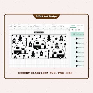 Camping Libbey Glass Svg Campers Beer Can Glass Camping 16 Oz Libbey ...