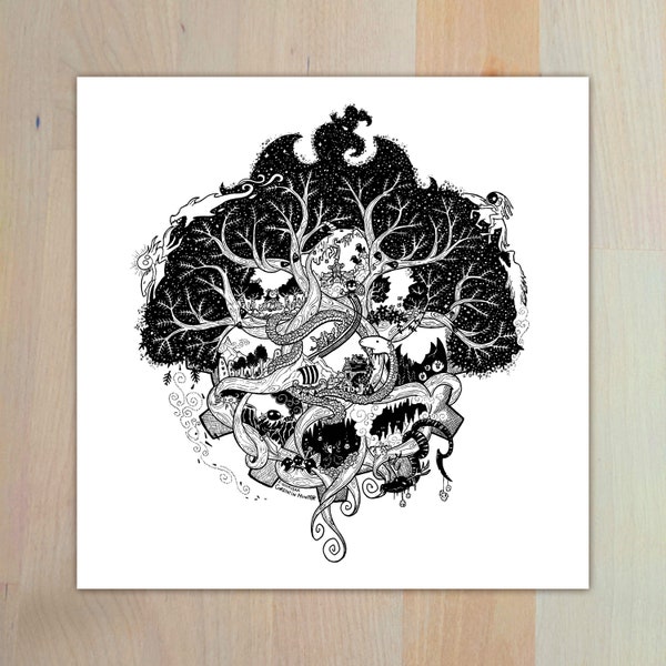Map of Yggdrasil Svg - Etsy