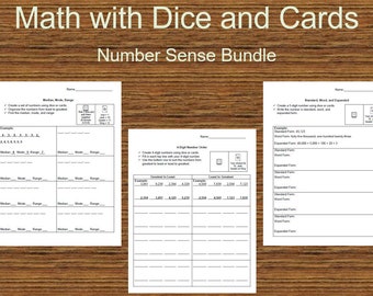 Math With Dice and Cards - Graph and Angle Bundle - Etsy