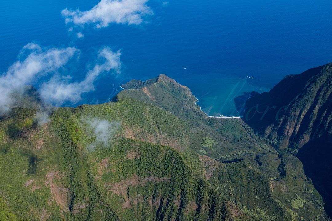 Aerial View of Molokai 2 – Fine Art Color Photography - Etsy