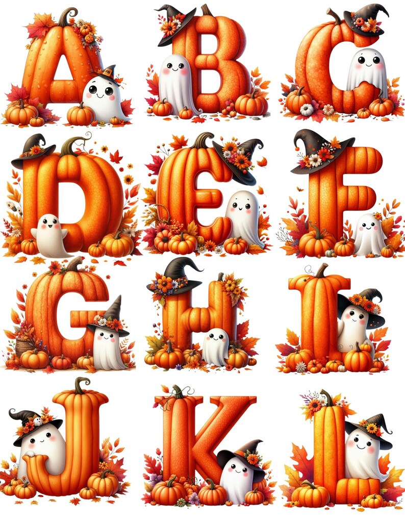 Personalised Halloween Trick or Treat Bag | Cute Halloween Alphabet ...