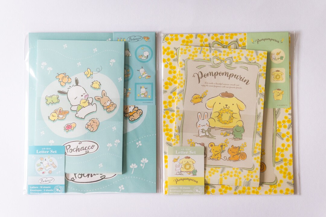 Sanrio Letter Set Pompompurin Pochacco - Etsy