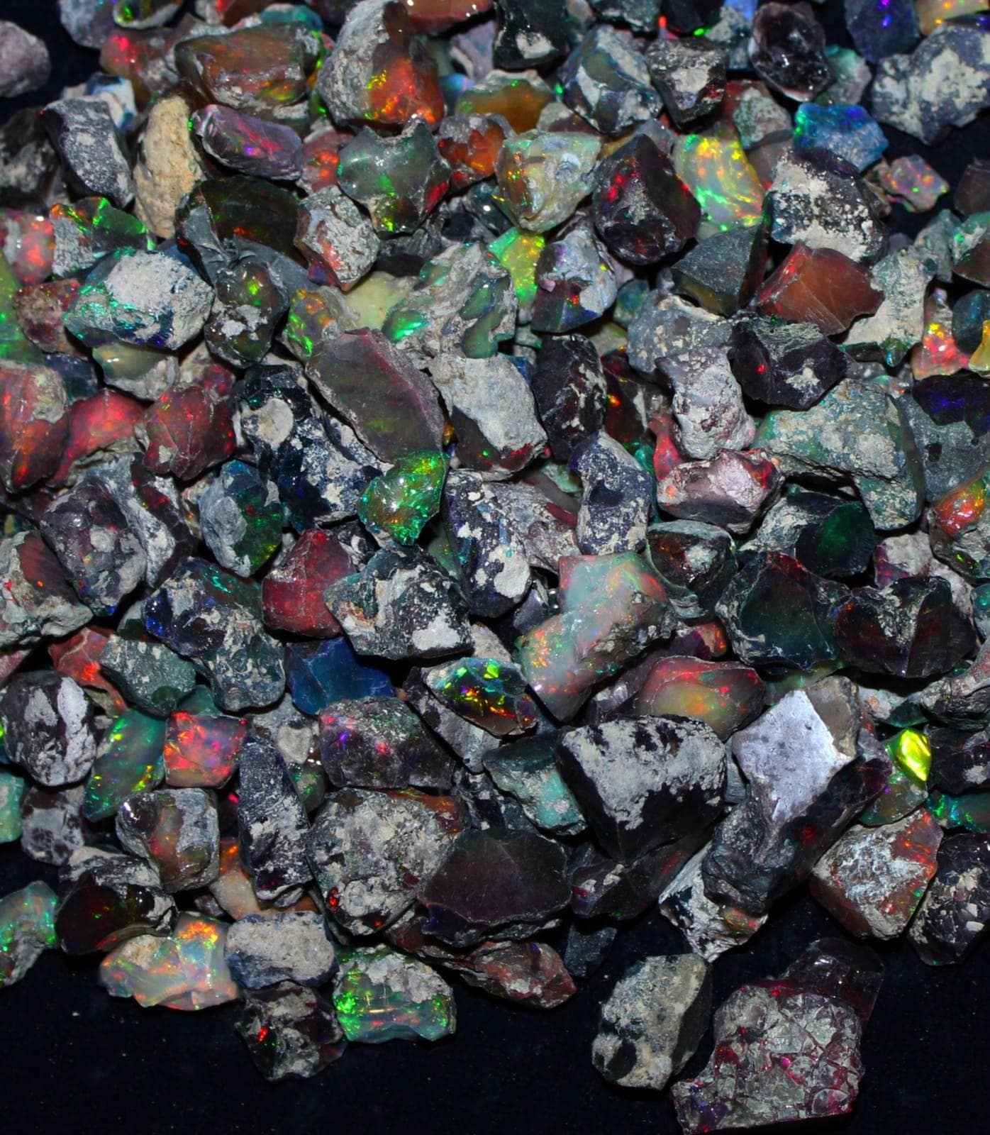 100 Carat Lot Natural Ethiopian Black Opal Rough Stones, Black Opal ...