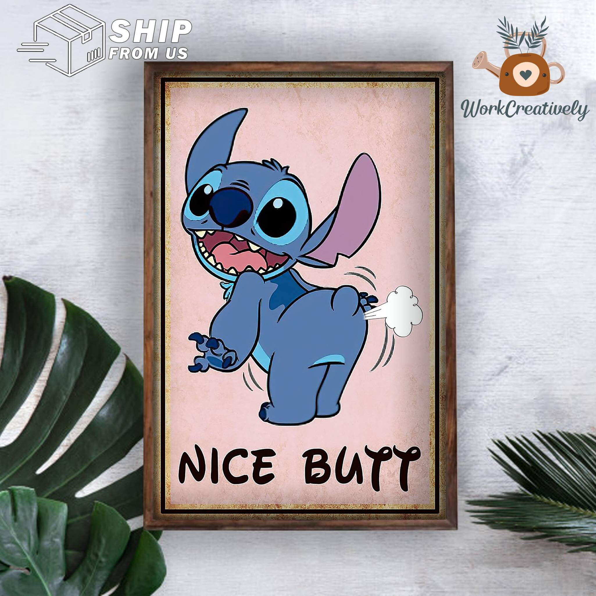 Lilo Stitch Poster Stitch Nice Butt Poster Stitch Funny - Etsy Australia
