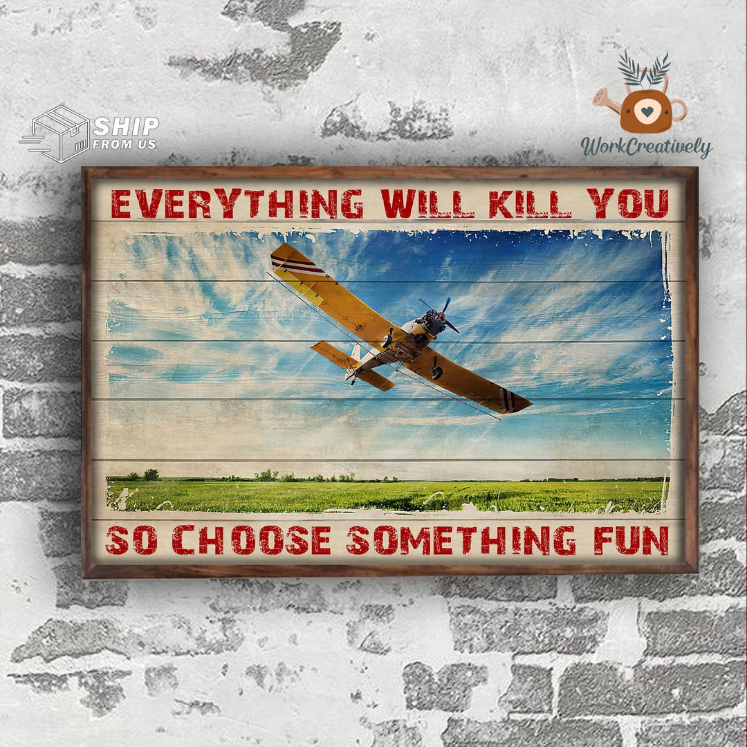 Agricultural Aircraft Crop Duster Poster Farmer Farming Gifts - Etsy
