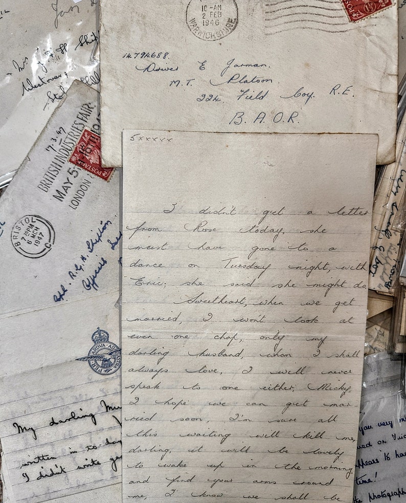 Vintage WW2 British Postage Letters: 1940s-50s Military Ephemera - Etsy