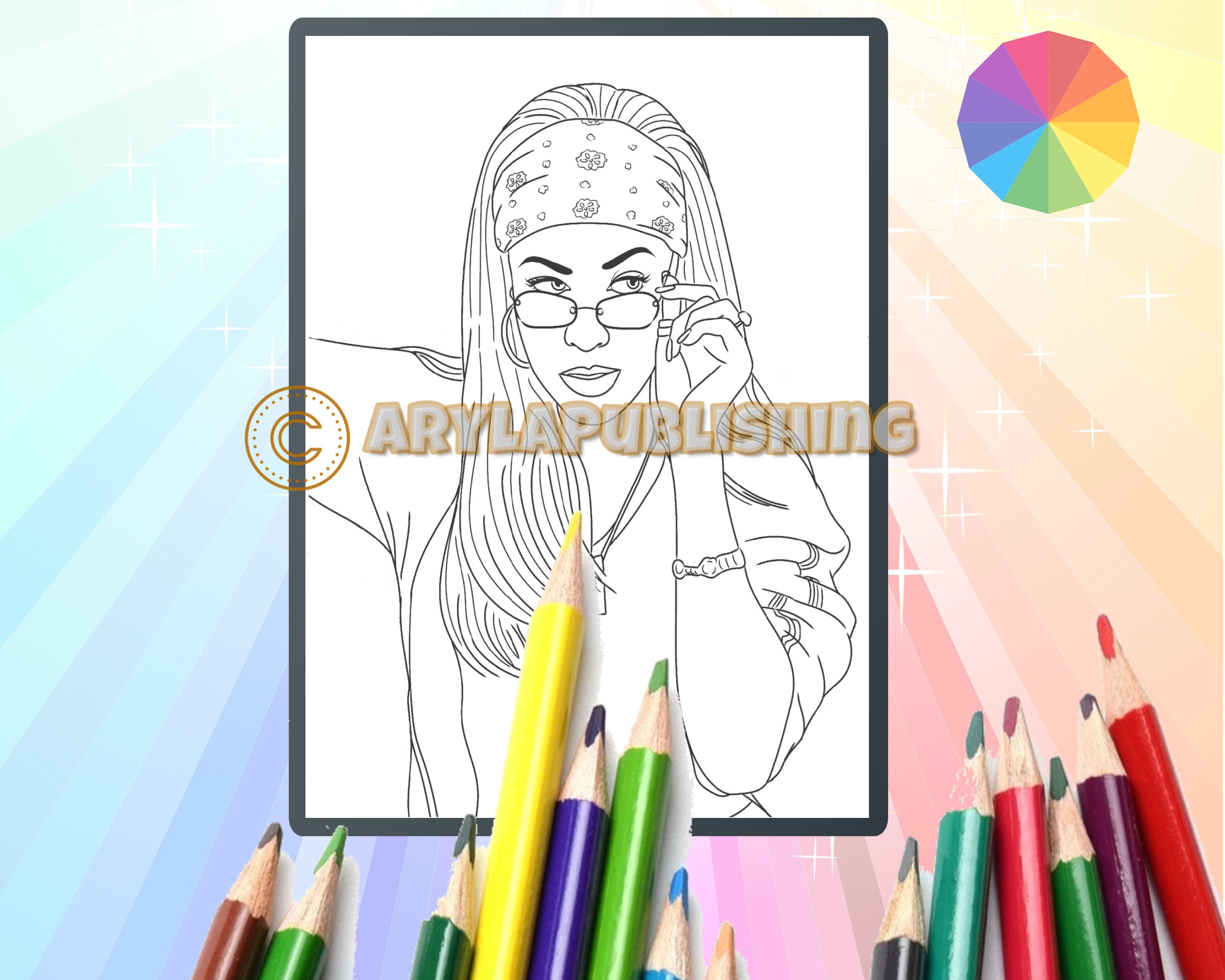 Buy Aaliyah Coloring Page Printable Colouring Page Adult Color Sheet Instant Download X4 Online