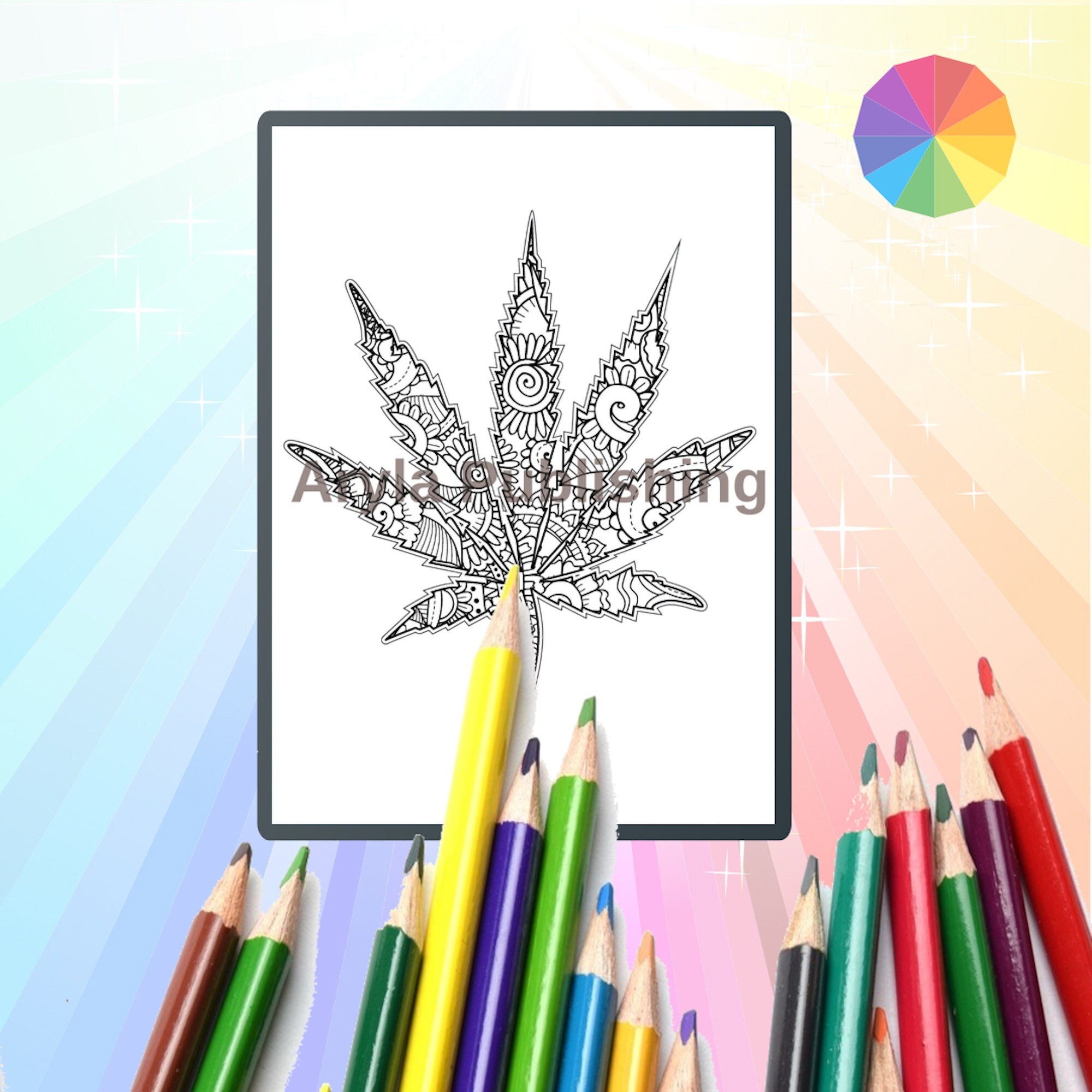 Cannabis Leaf Weed Plant Coloring Page Printable Colouring - Etsy
