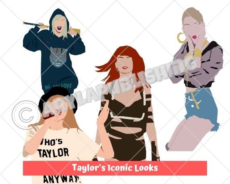 Taylor Inspired Printable Files Art - SVG PNG Clipart Create Your Own ...
