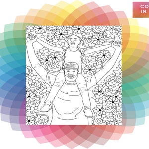 George Floyd and Daughter Coloring Page Printable Colouring Page Adult ...