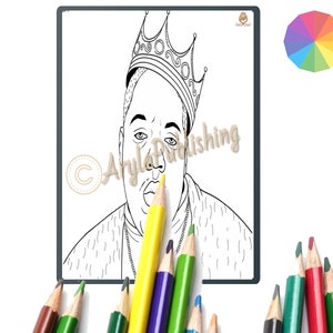 Biggle Smalls Notorious B.I.G Coloring Page Printable - Etsy UK