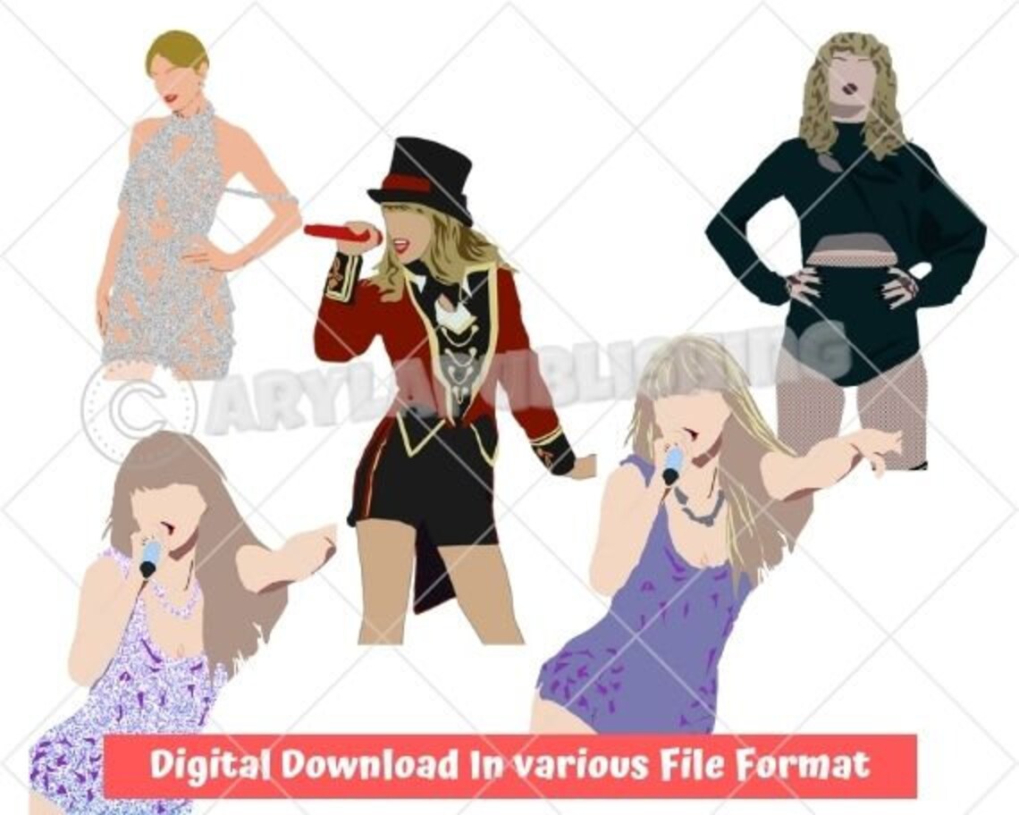 Taylor Inspired Printable Files Art - SVG PNG Clipart Create Your Own ...