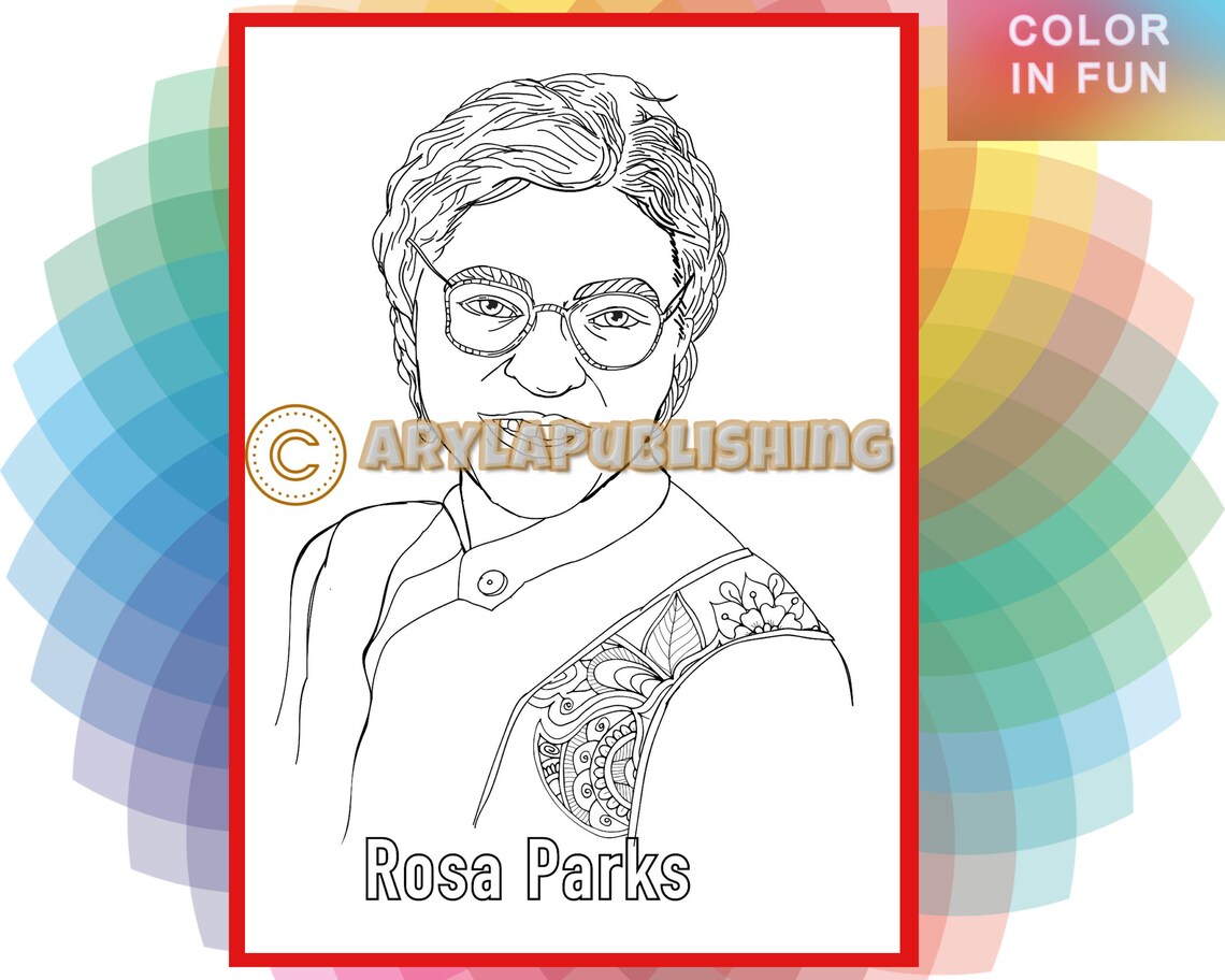 Rosa Parks Black History Month Coloring Page Printable Colouring Page ...