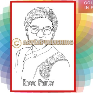 Rosa Parks Black History Month Coloring Page Printable Colouring Page ...