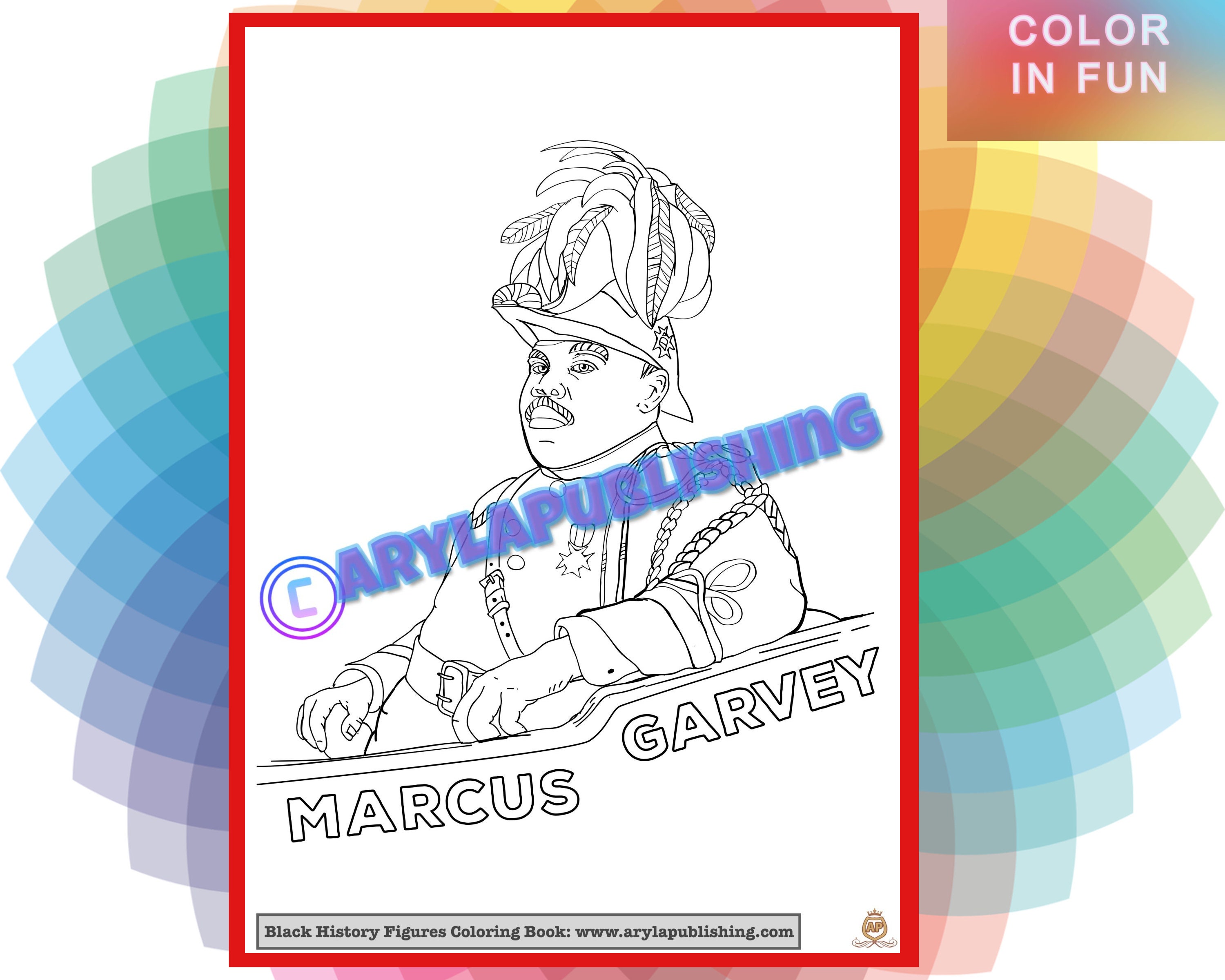 Marcus Garvey Coloring Page Printable Colouring Page Adult Color Sheet ...