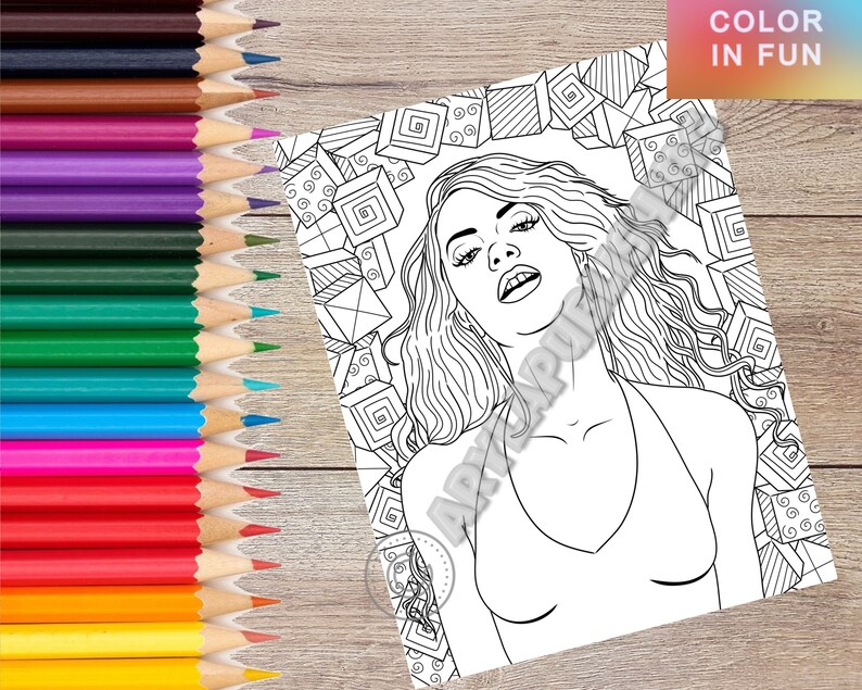 Aaliyah Coloring Page Printable Colouring Page Adult Color Sheet ...