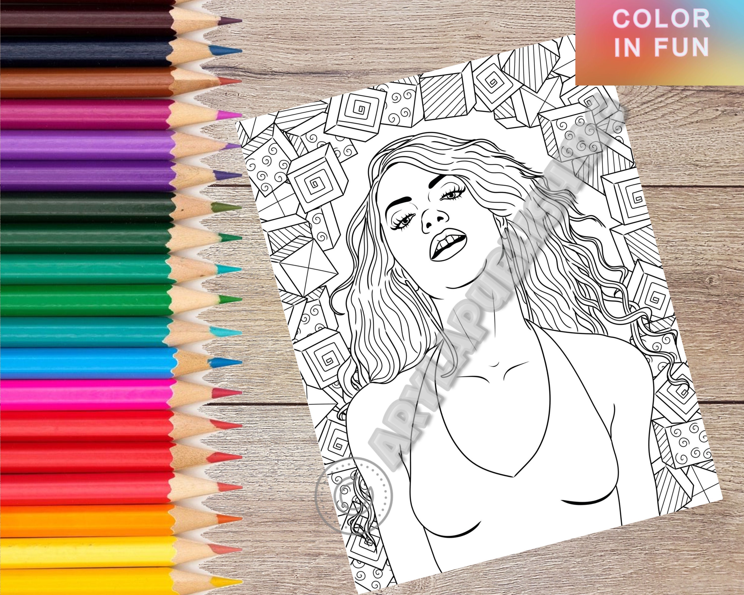Buy Aaliyah Coloring Page Printable Colouring Page Adult Color Sheet ...