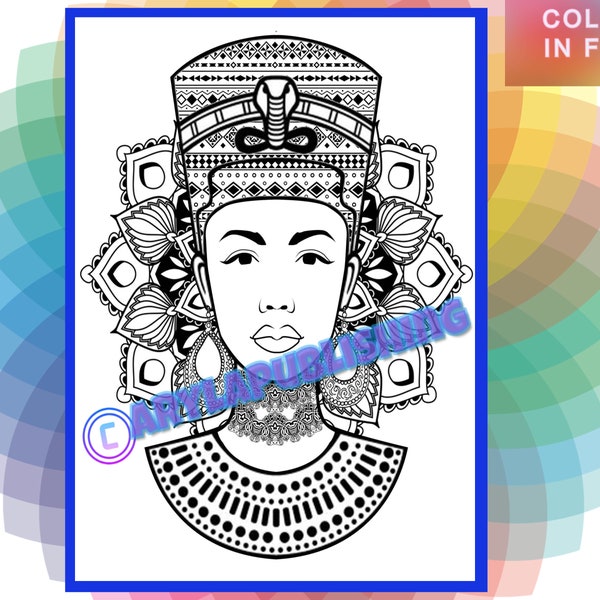 Black Queen Coloring - Etsy