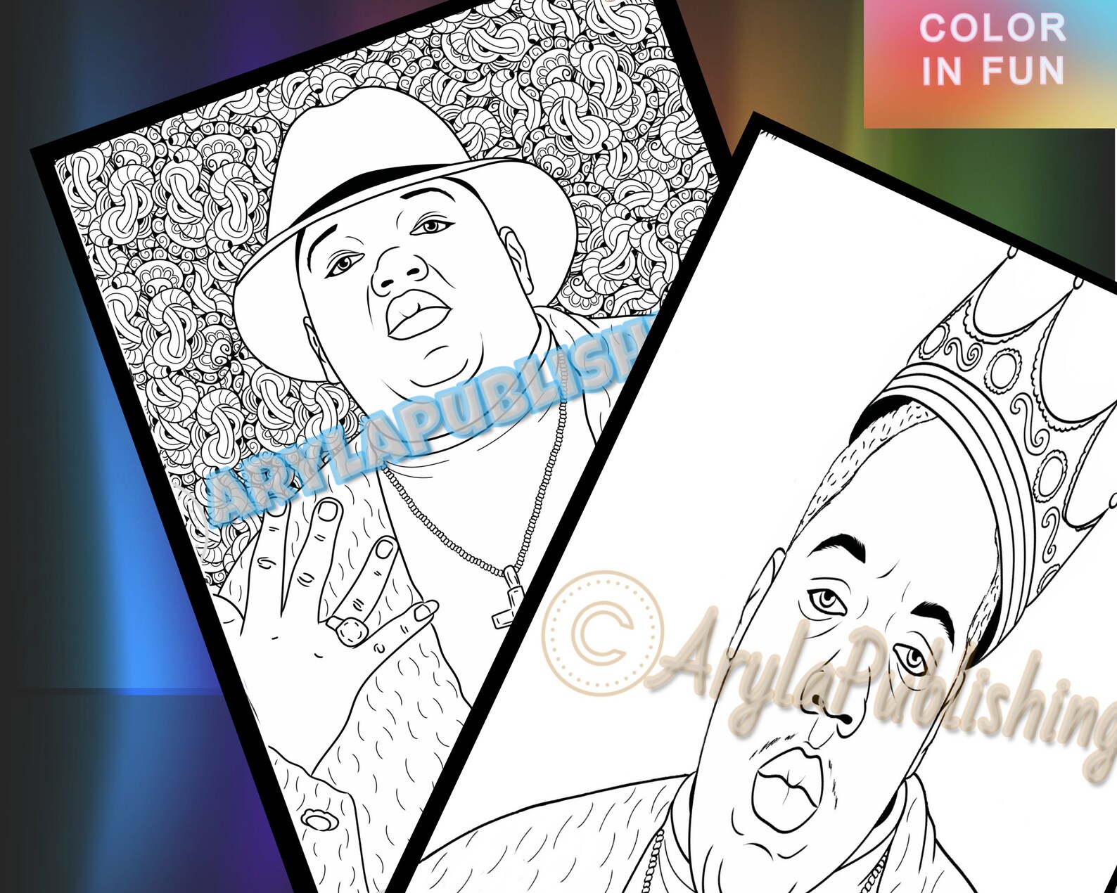 Biggle Smalls Notorious B.I.G Coloring Page Printable - Etsy UK