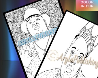 Biggie Smalls Coloring Page - Etsy