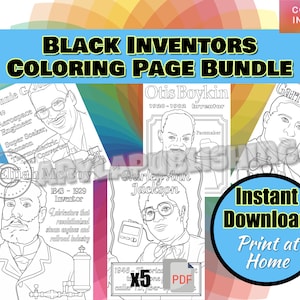 Black Inventors Coloring Page Printable Colouring Page Adult Color ...