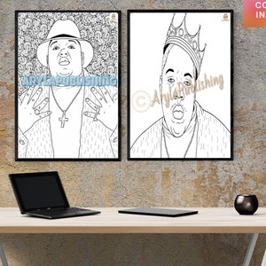Biggle Smalls Notorious B.I.G Coloring Page Printable - Etsy UK