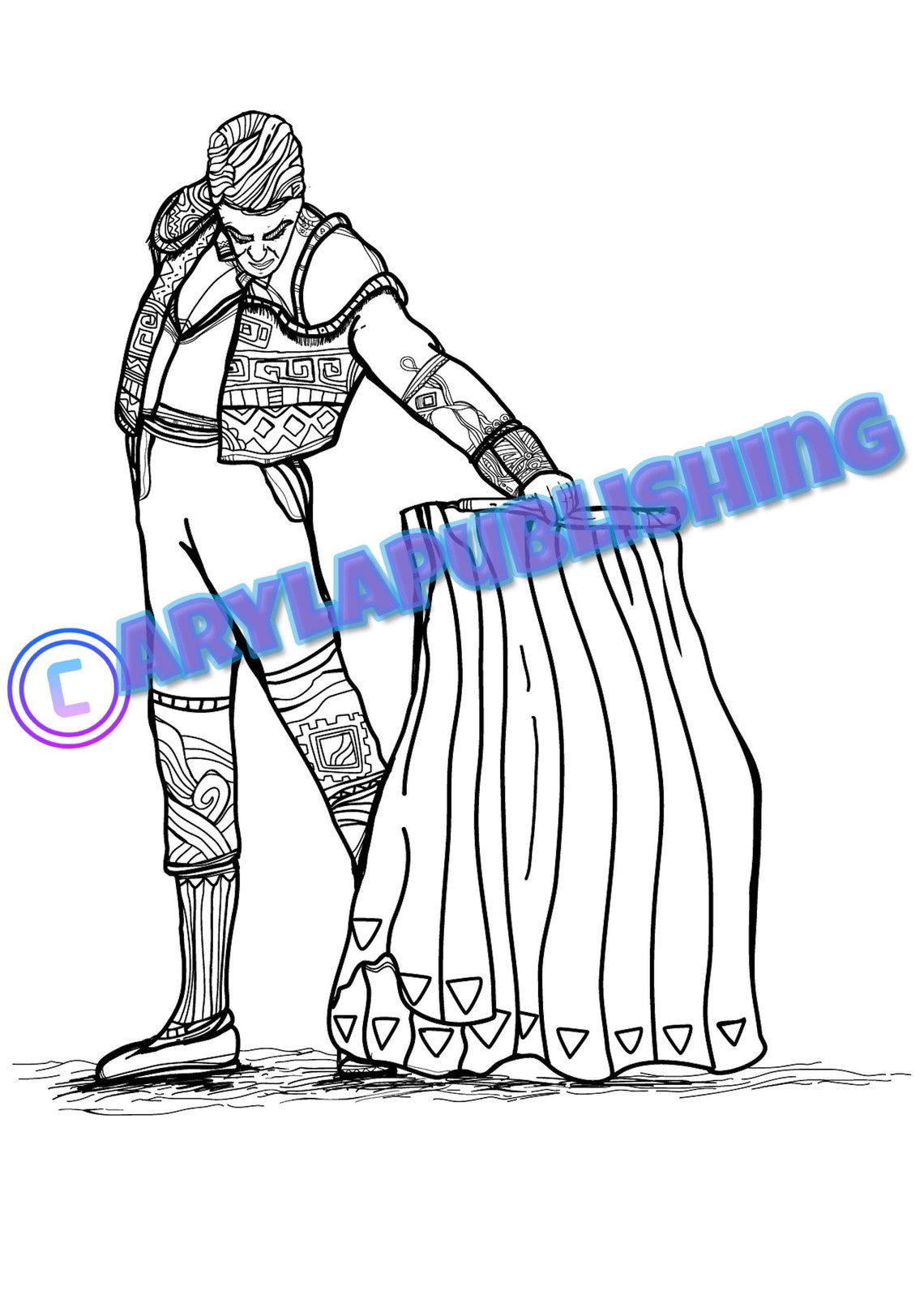 Spanish Matador Coloring Page Printable Colouring Page Adult Color ...