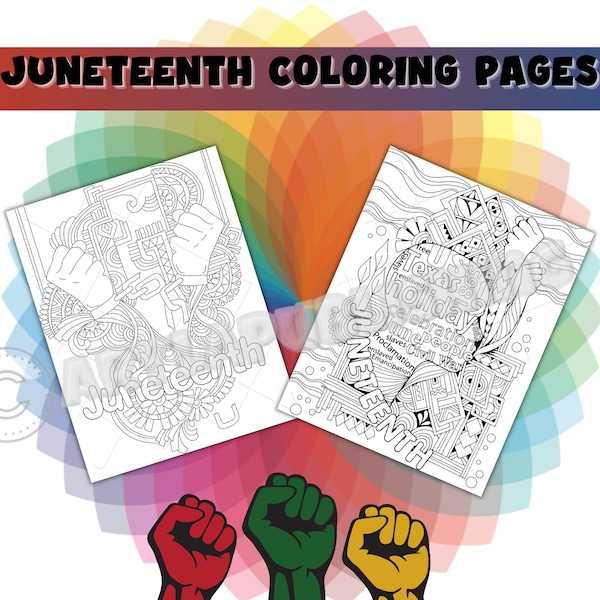 Juneteenth Coloring Sheet - Etsy