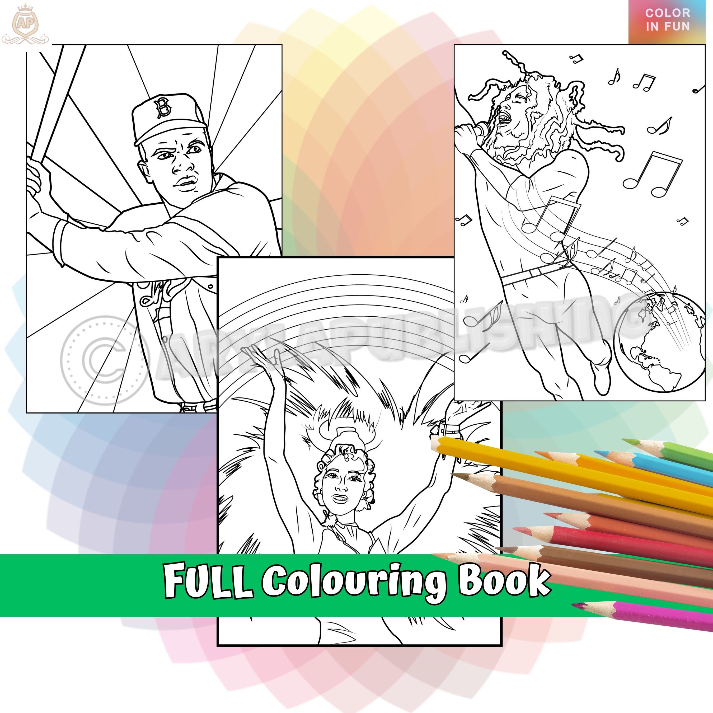 Black Heroes Coloring Book Printable Colouring Pages Adult - Etsy